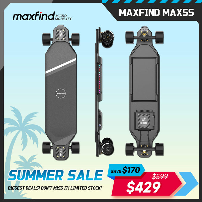 Maxfind Best Electric Skateboard Motorized longboard for Adults